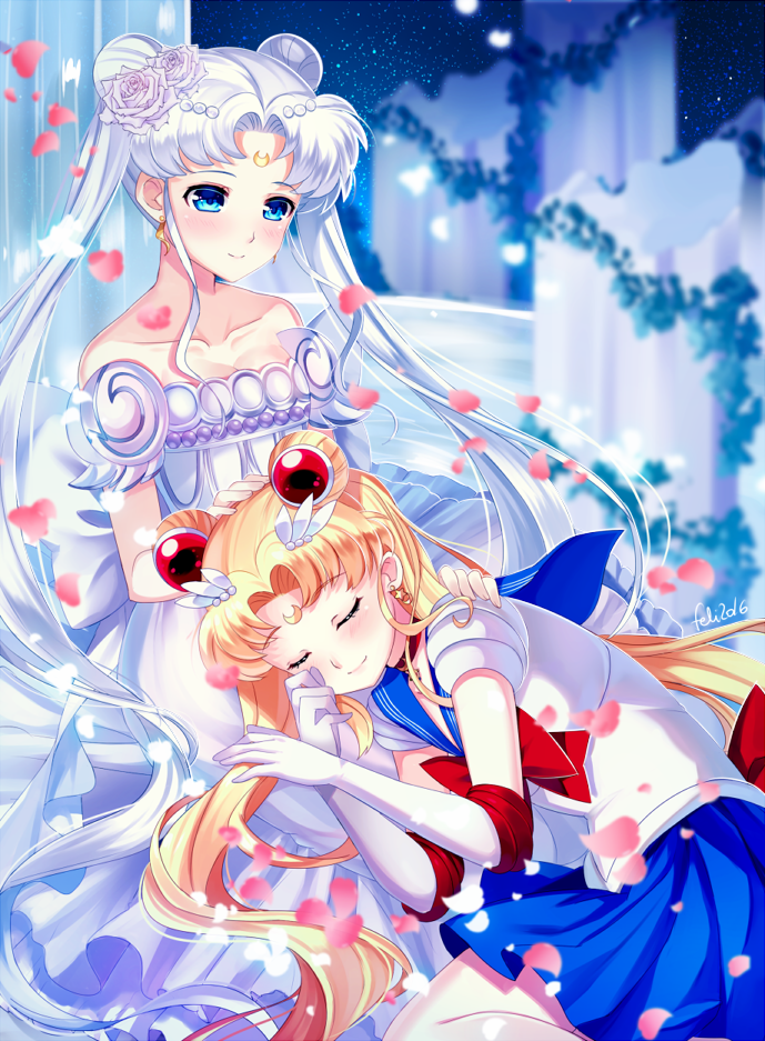 Safebooru - 2girls bare shoulders bishoujo senshi sailor moon blonde ...