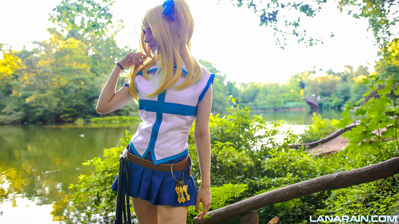 Safebooru - cosplay fairy tail forest lana rain lucy heartfilia park ...