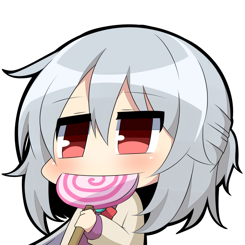 Safebooru - 1girl candy chibi eating kishin sagume lollipop red eyes ...