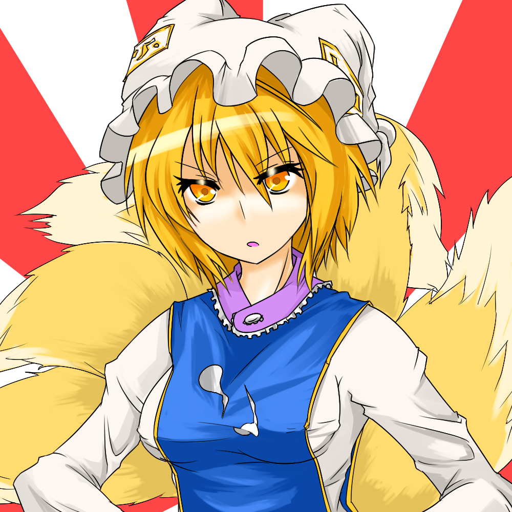 Safebooru - 1girl animal ears blonde hair fox ears il postino looking at viewer open mouth solo ...