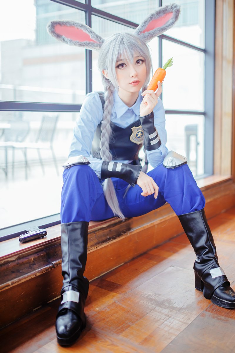 Safebooru - 1girl animal ears asian cosplay disney judy hopps photo ...