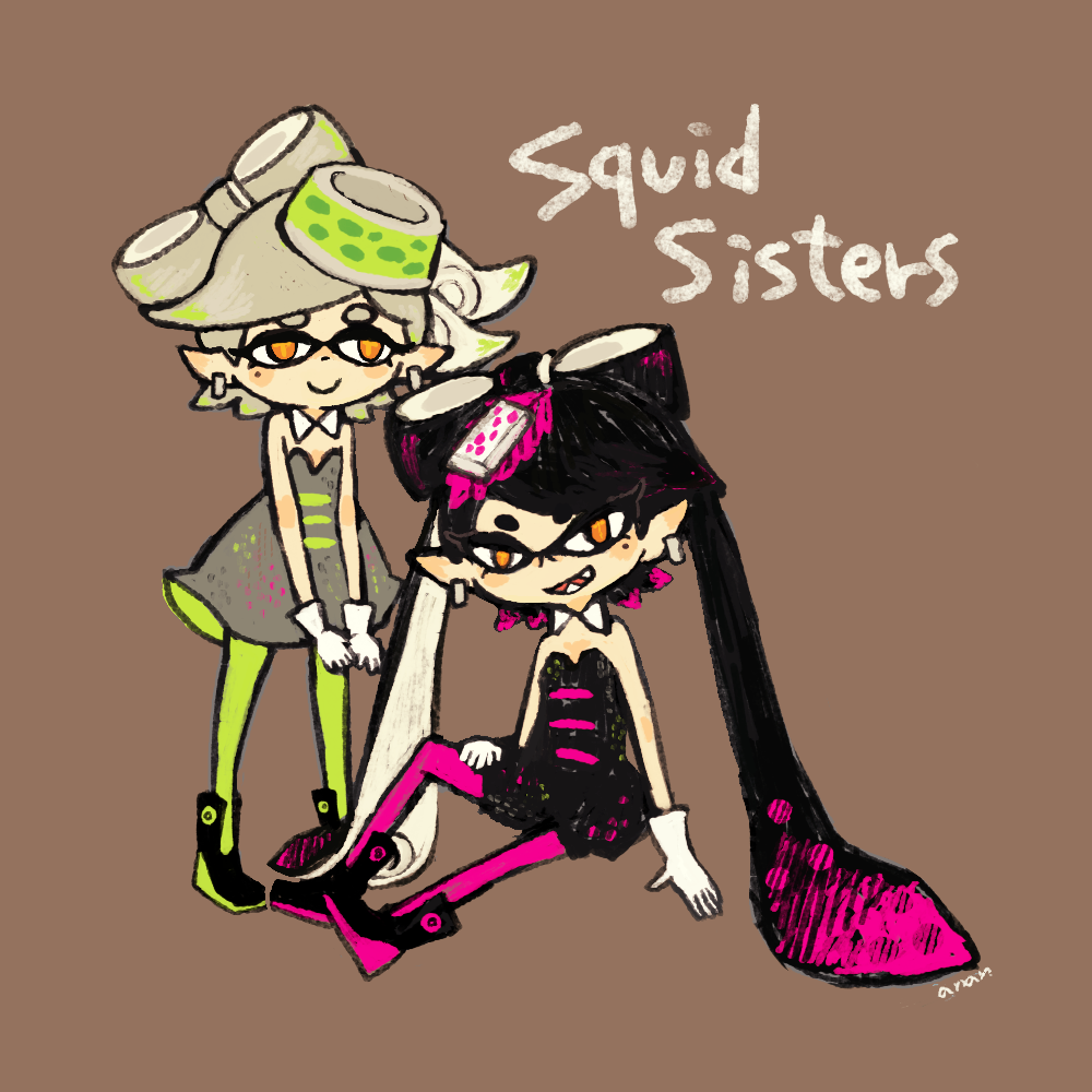 Safebooru - artist request blush earrings fangs gloves inkling jewelry ...