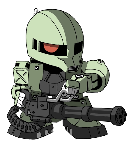 Safebooru - artist request chibi gatling gun gun gundam mecha mobile ...