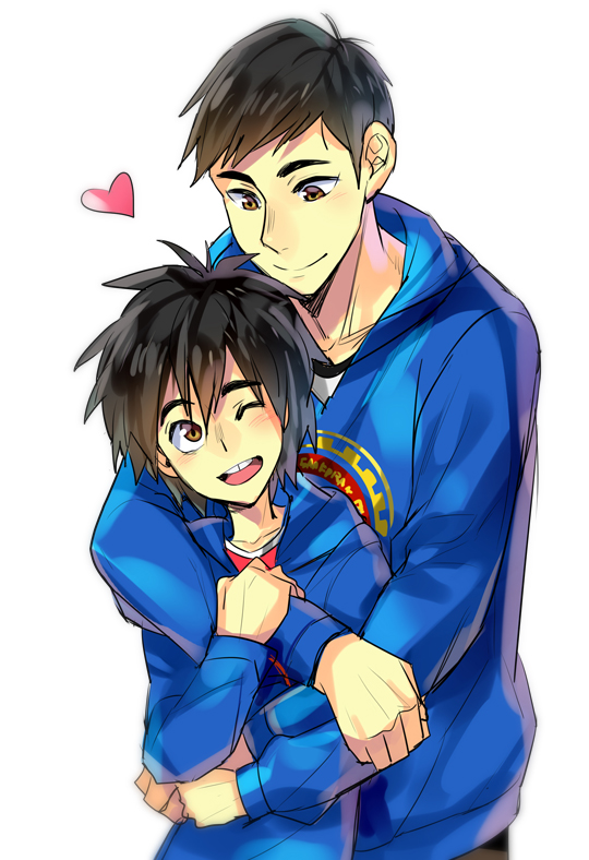 Safebooru - 2boys big hero 6 brothers disney happy hiro hamada hiyaa ...