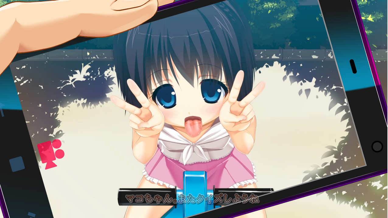 Safebooru - 1girl black hair blue eyes blush camera camera phone ...