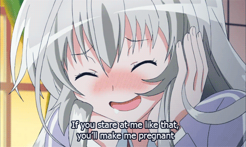 Safebooru - 1girl animated animated gif blush face haiyore! nyaruko-san ...