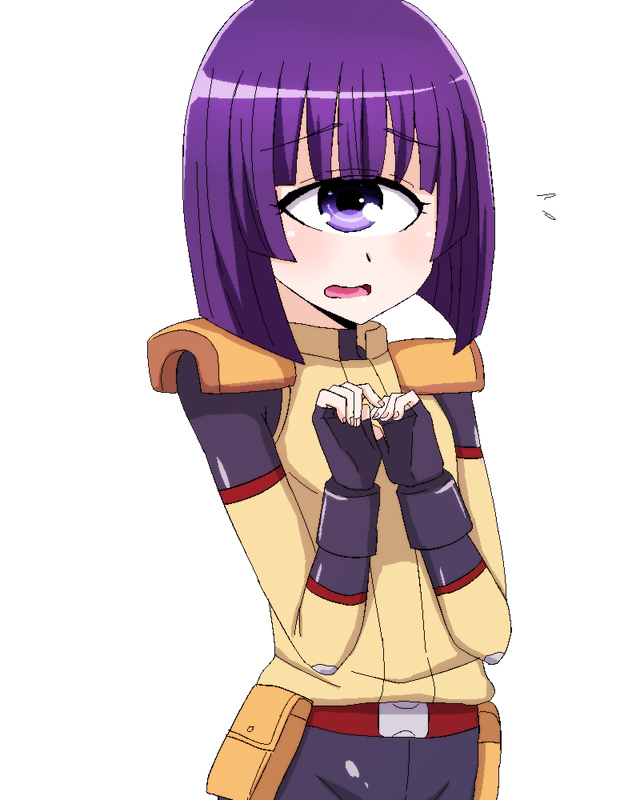Safebooru - 1girl blue eyes cyclops fingerless gloves gloves manako ...