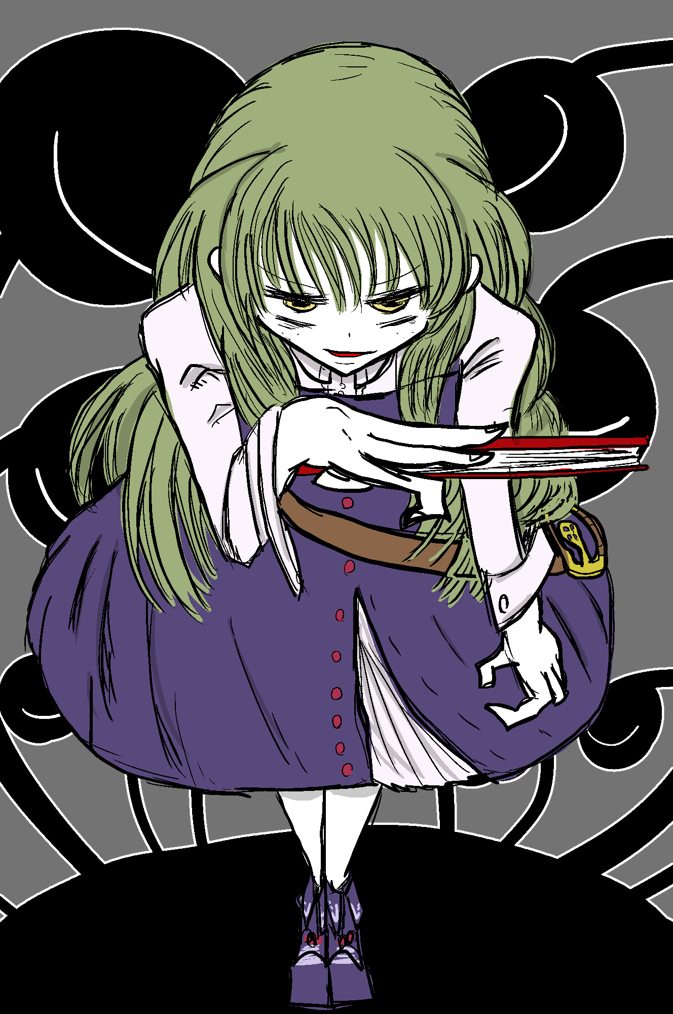 Safebooru - 1girl green hair koishi adventure long hair sentaku-bune ...