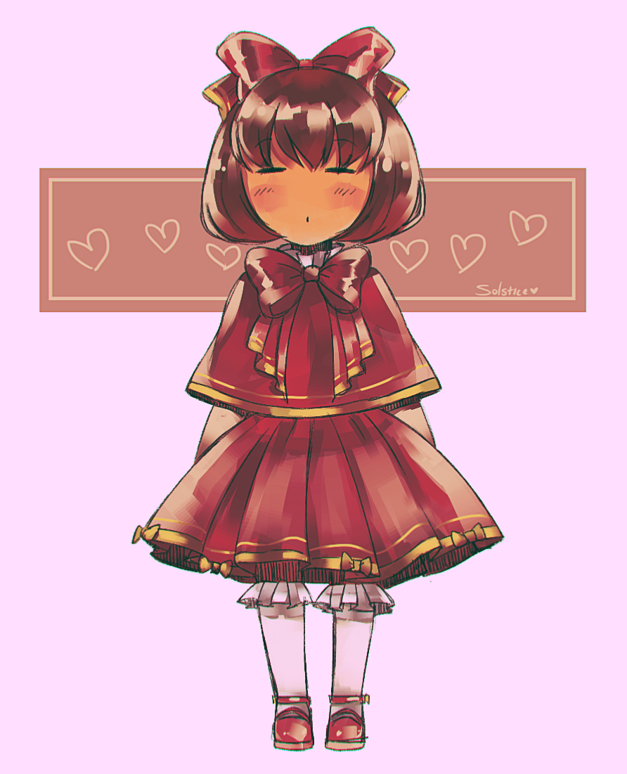 Safebooru - androgynous bow brown hair closed eyes dress frills frisk ...