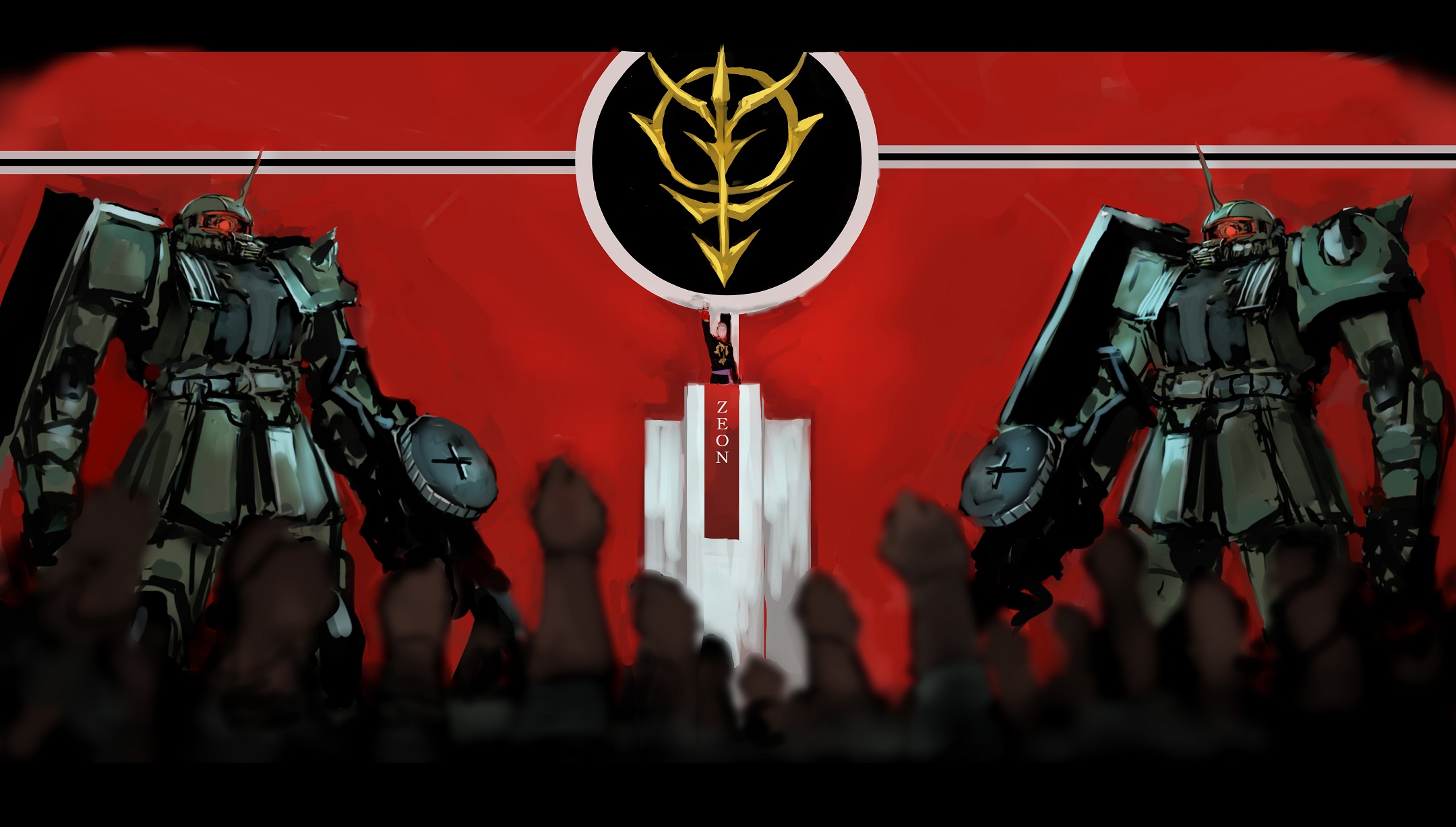Safebooru - gihren zabi gloves gun gundam highres jittsu machine gun ...