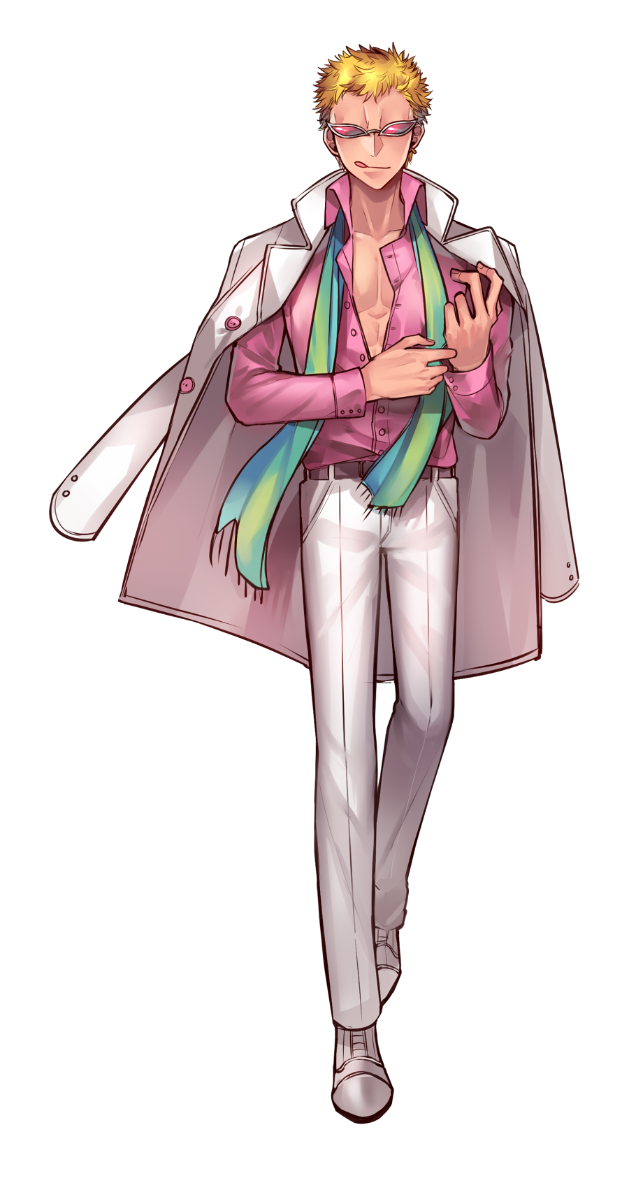 Safebooru - 1boy alternate costume blonde hair donquixote doflamingo ...