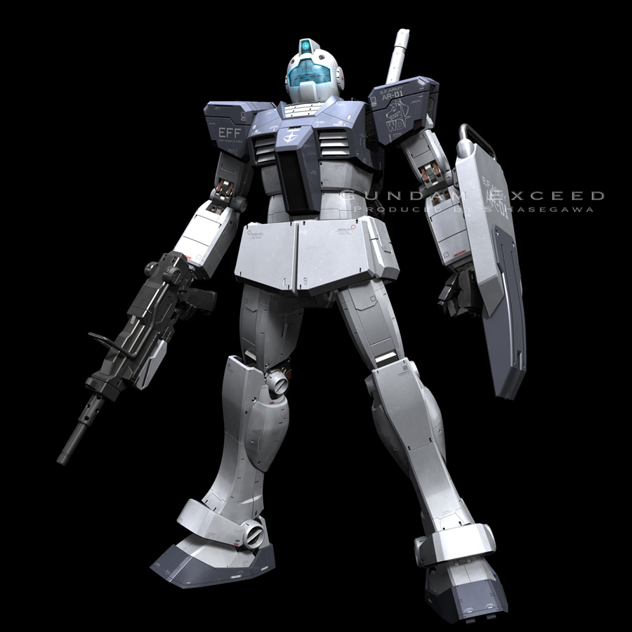 Safebooru - 3d artist name black background gm (mobile suit) gun gundam ...