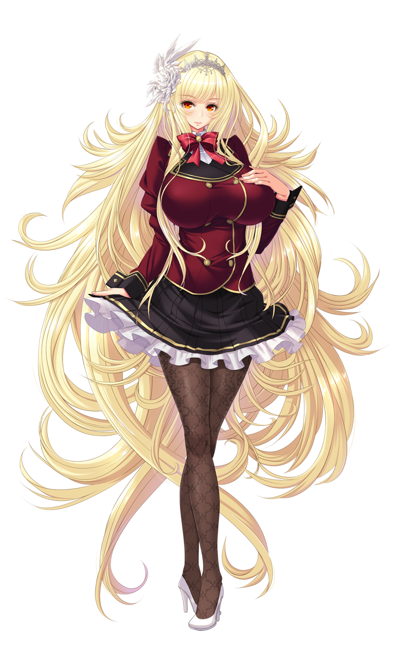 Safebooru 1girl Blonde Hair Bow Bowtie Breasts Feet Full Body Game Cg 4231