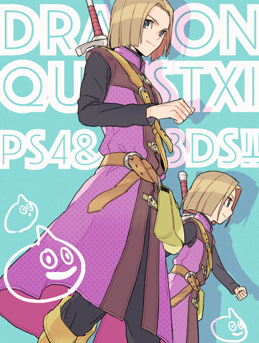 Safebooru - 1boy bag brown hair dragon quest dragon quest xi ebira hero ...