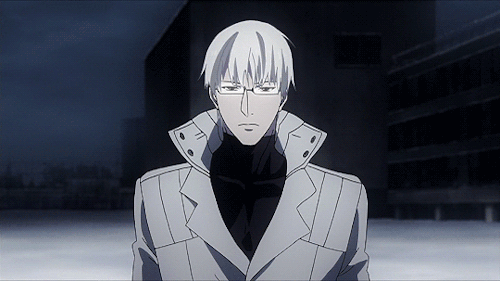 Safebooru - 1boy animated animated gif arima kishou (tokyo ghoul) collar expressionless glasses ...