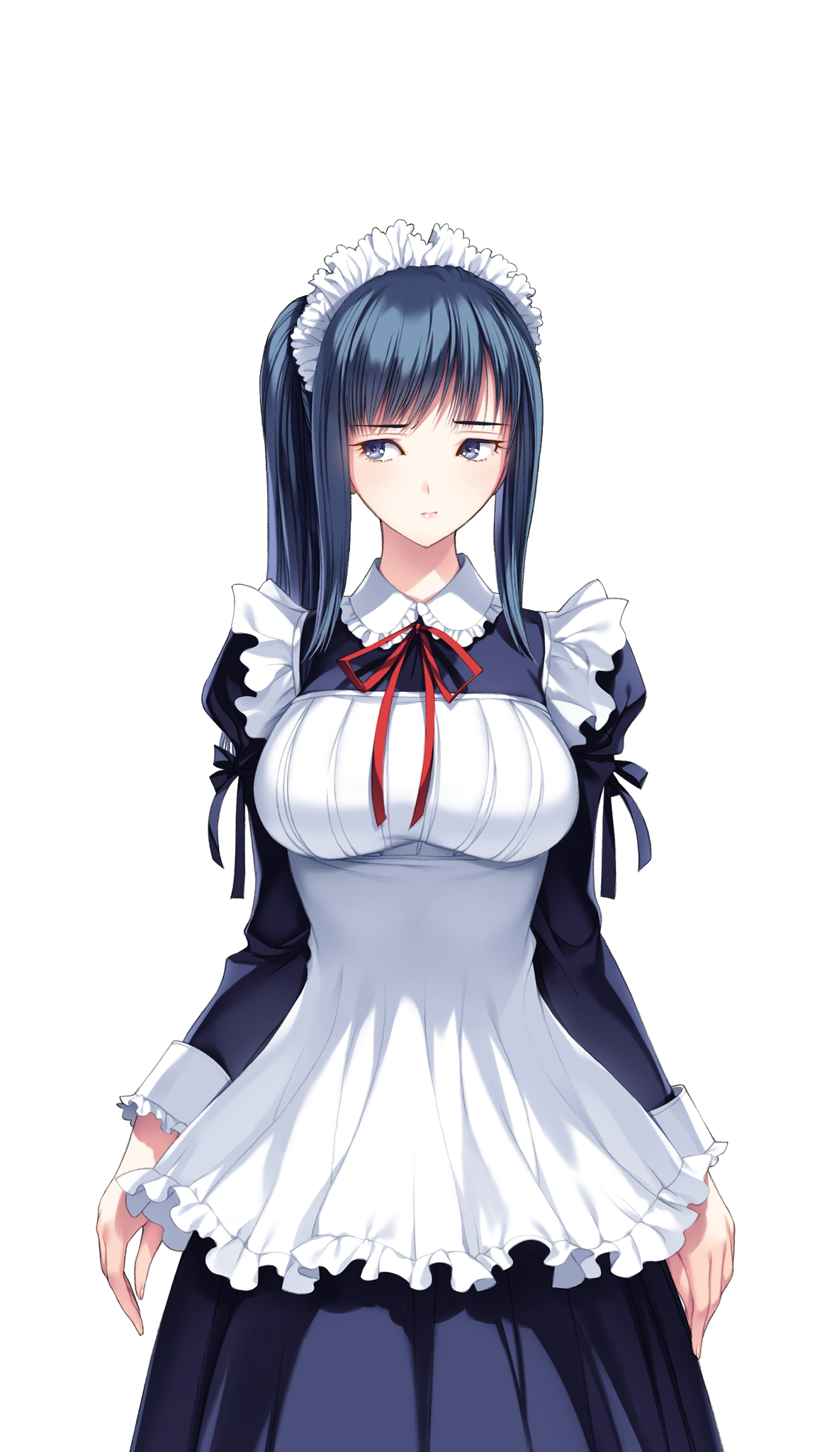 Safebooru 1girl Blue Hair Breasts Female Fujiki Kikyou Game Cg 7448