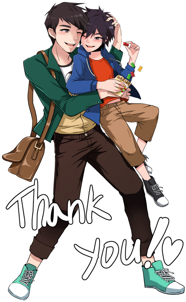 Safebooru - 2boys big hero 6 brothers candy disney food gummy bear hiro ...