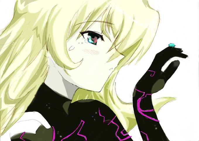 Safebooru - 1girl antispiral nia blonde hair blue eyes bodysuit ...