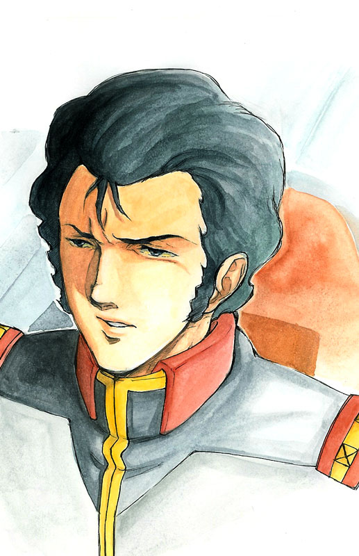 Safebooru - 1boy artist request black hair bright noa gundam male focus ...