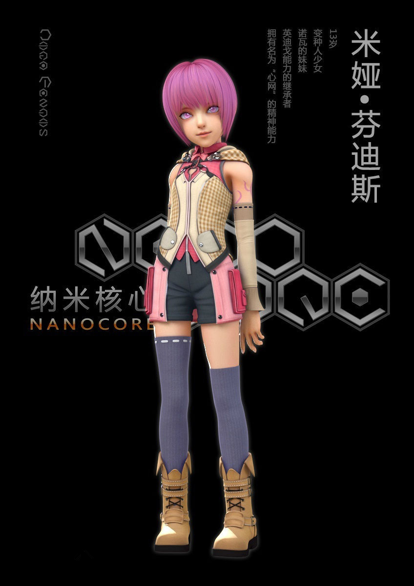 Safebooru - 1girl 3d character request chinese gun nanocore pink hair ...