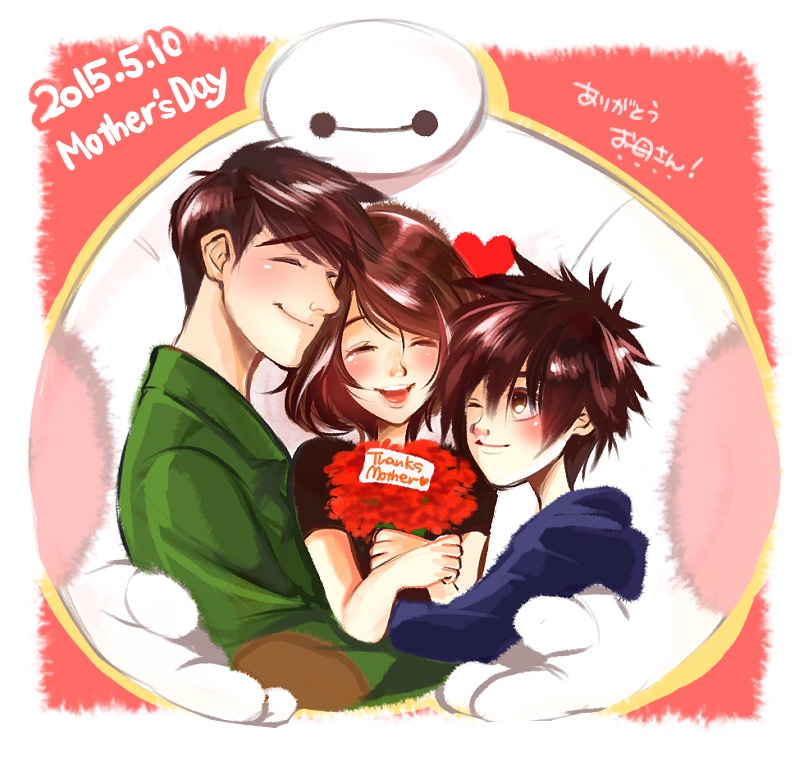 Safebooru - 1girl 2boys baymax big hero 6 brothers cass hamada disney ...
