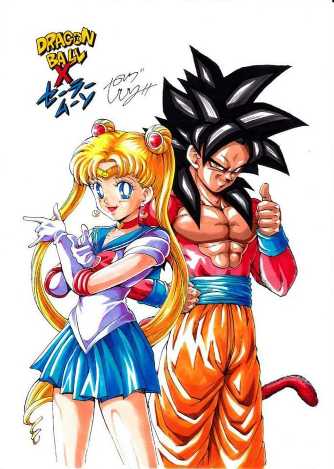 Safebooru - 1boy 1girl 90s bishoujo senshi sailor moon dragon ball dragon ball gt jewelry ...
