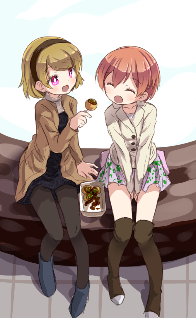 Safebooru - 2girls blonde hair closed eyes hoshizora rin koizumi hanayo love live! love live ...