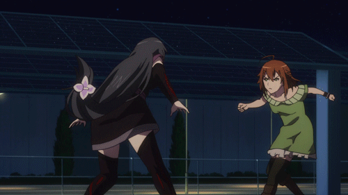 Safebooru - animated animated gif black hair brown hair fighting fugi ...
