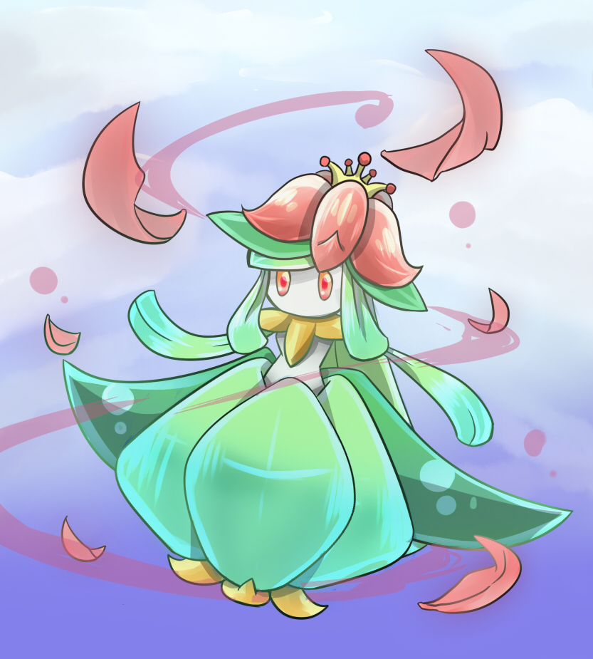 Safebooru - 10s 1girl female flower lilligant no humans petals plant ...