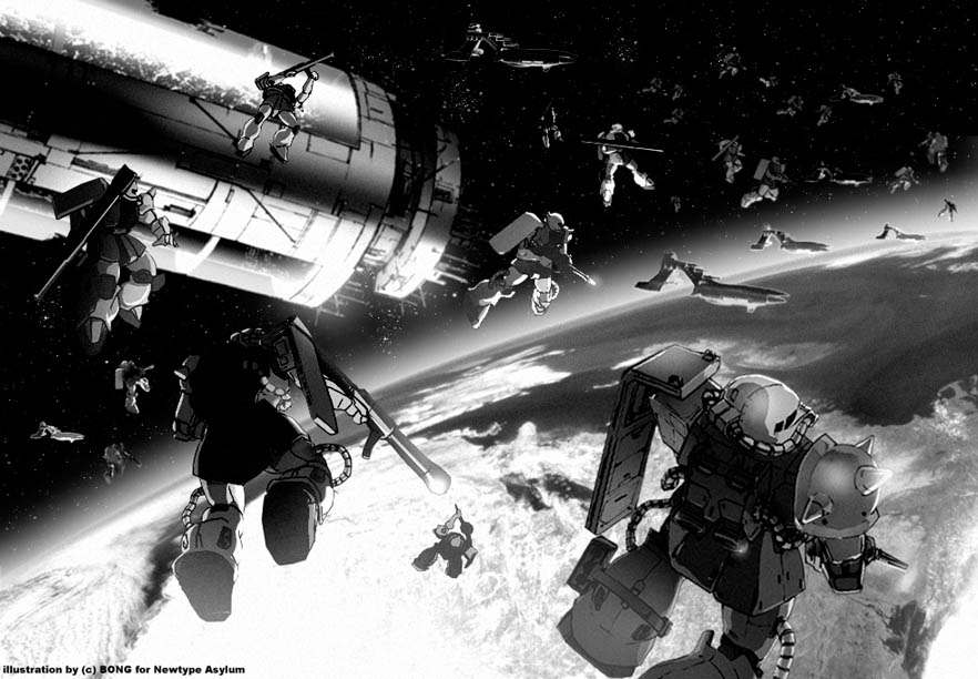 Safebooru - colony drop earth gundam mecha mobile suit gundam musai ...