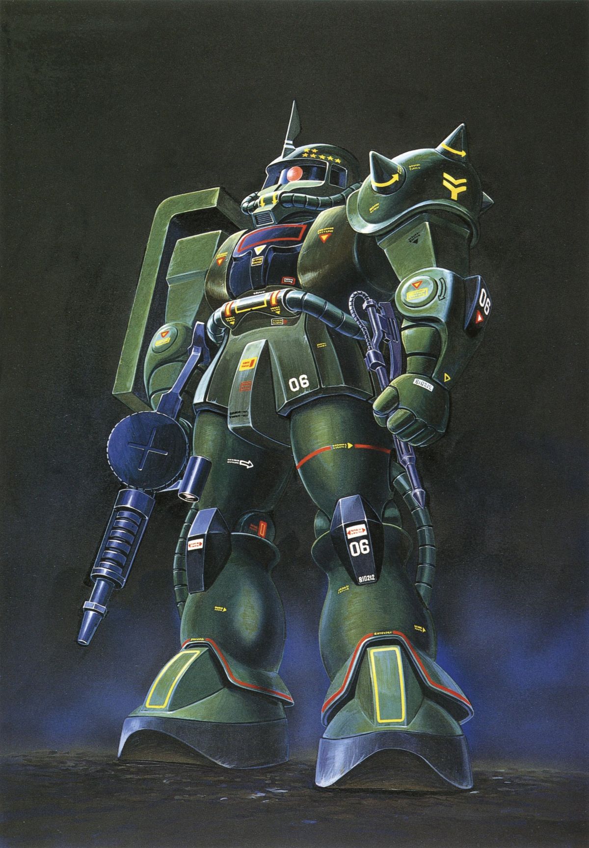 Safebooru - axe gun gundam mecha mobile suit gundam official art scan ...