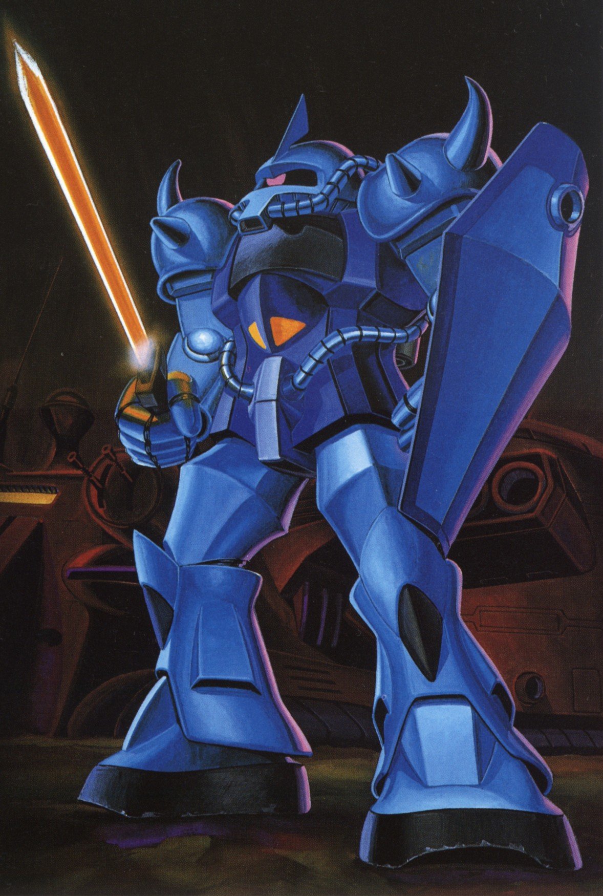 Safebooru - gallop gouf gundam heat sword highres mecha mobile suit ...