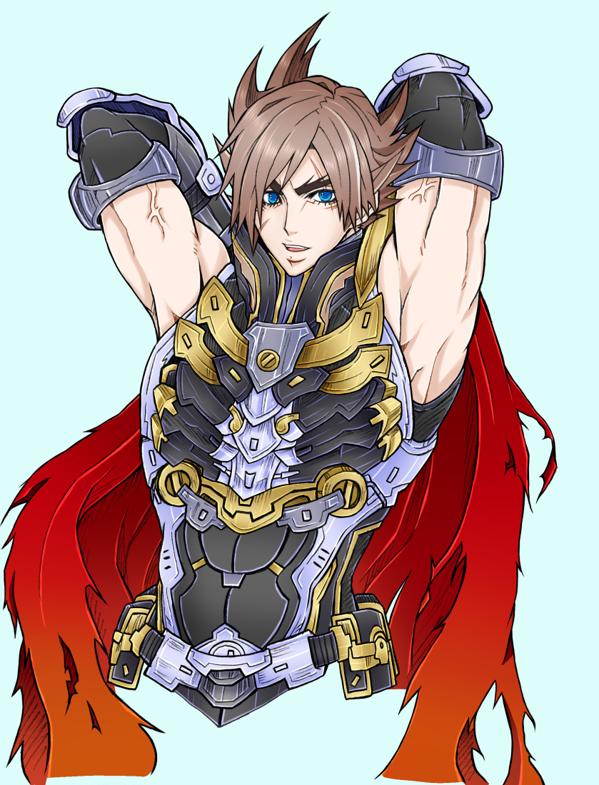 Safebooru - armor blonde hair blue eyes emise lars alexandersson male ...