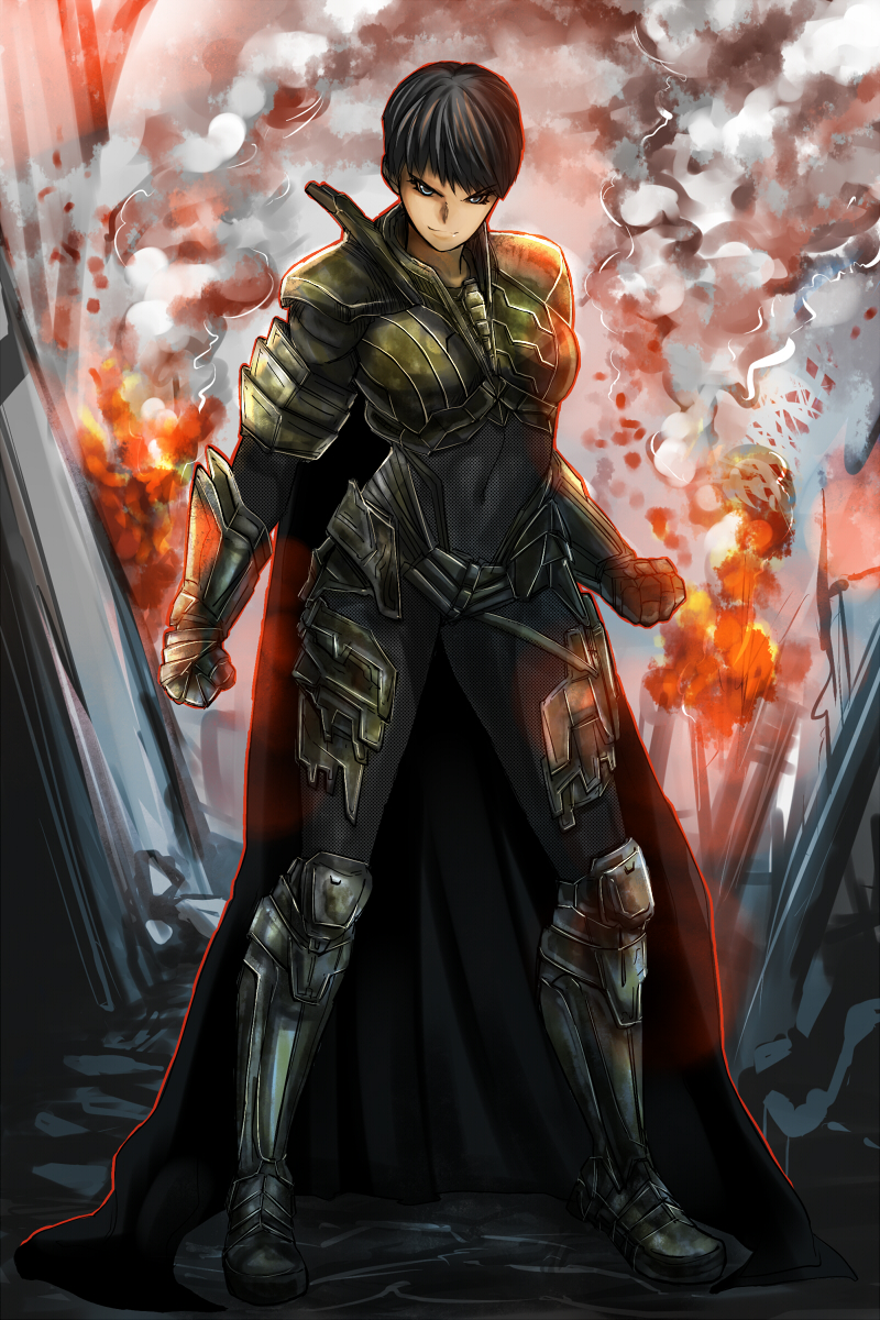 Safebooru - 1girl alien armor black hair clenched hand dc comics dccu ...