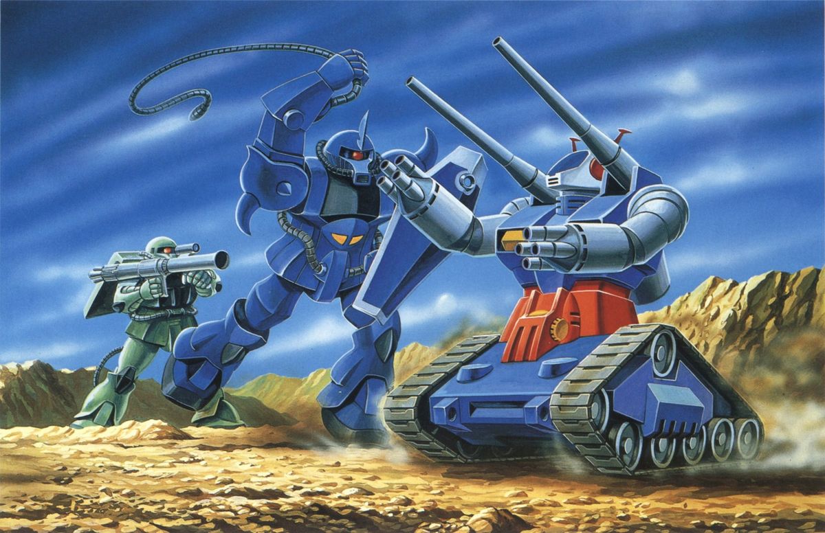 Safebooru - battle clouds desert gouf gundam guntank heat rod mecha ...