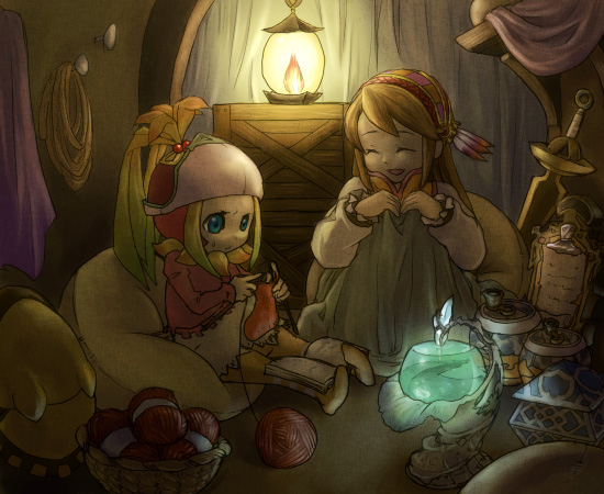 Safebooru - 2girls blue eyes book brown hair clavat closed eyes crystal ...