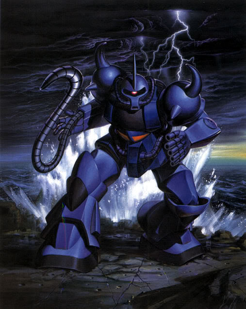 Safebooru - clouds cloudy sky gouf gundam heat rod lightning mecha ...