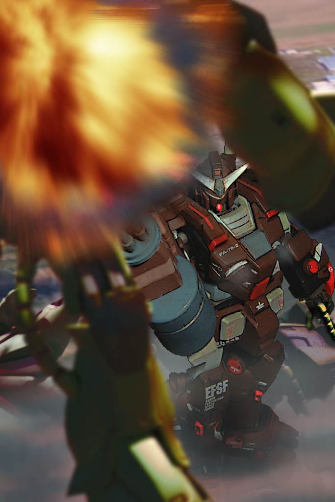Safebooru - explosion gundam gundam msv heavy gundam mecha unsui (ohana ...