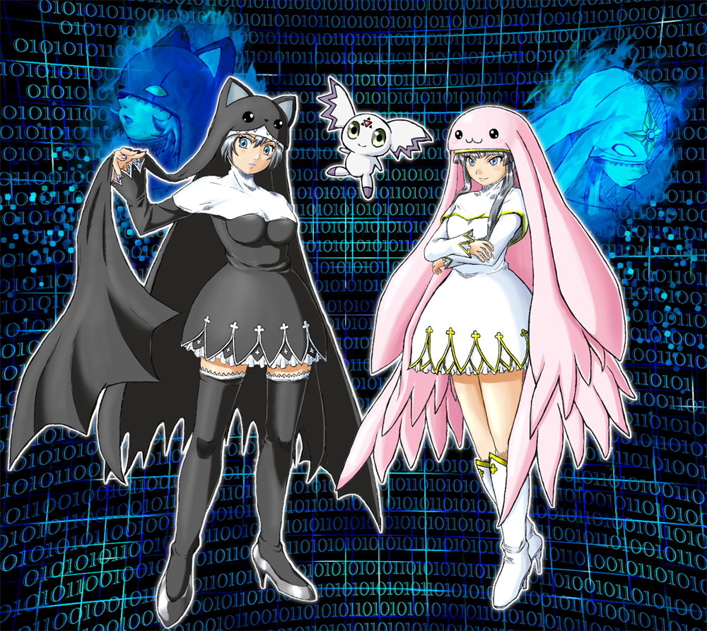 Safebooru - 2girls culumon digimon dual persona female multiple girls ...