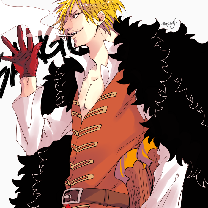 Safebooru - 1boy ag wolf agito013 belt blonde hair fur coat gloves male ...