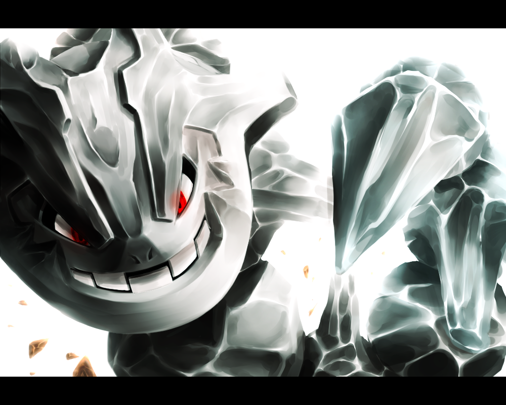Safebooru - glowing glowing eyes metal nintendo no humans pokemon red ...