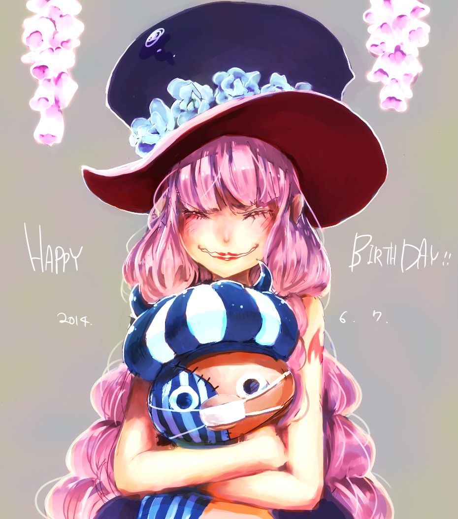 Safebooru - 1girl bat (symbol) blush closed eyes happy birthday hat ...