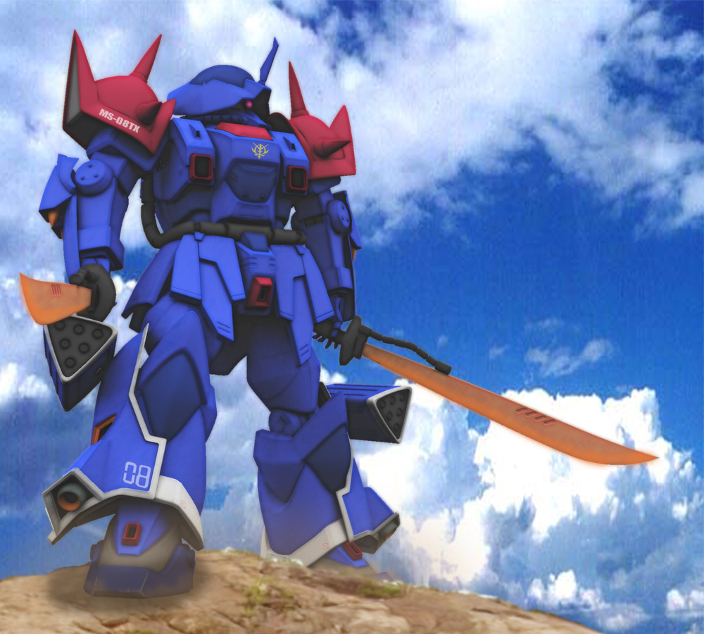 Safebooru - clouds dual wielding efreet custom gundam gundam side story ...