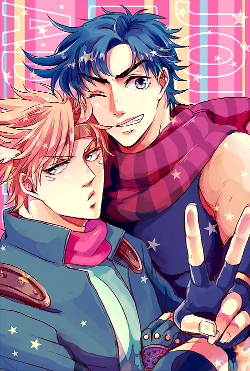 Safebooru - 2boys black hair blonde hair blue eyes caesar anthonio ...