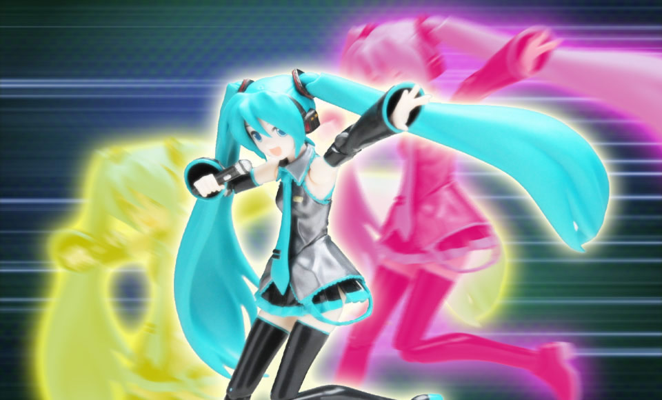 Safebooru - figma figure green hair hatsune miku long hair microphone ...