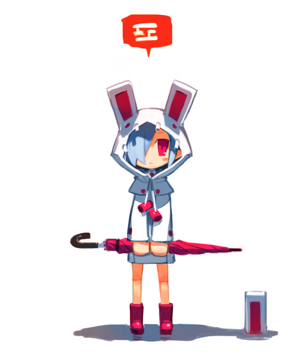 Safebooru - 1girl blush disgaea hair over one eye harada takehito ...