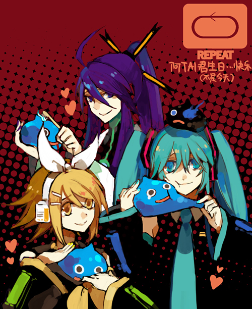 Safebooru - dragon quest hatsune miku heart kagamine rin kamui gakupo ...