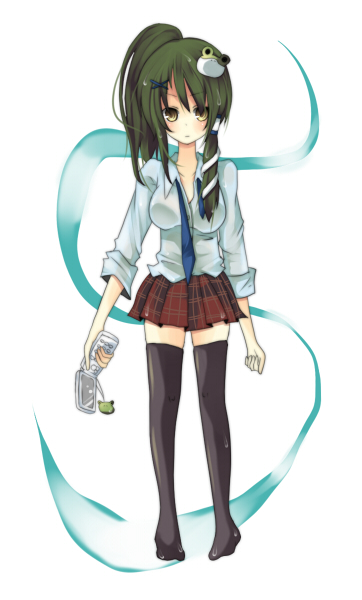 Safebooru - 1girl breasts female full body kochiya sanae school uniform ...
