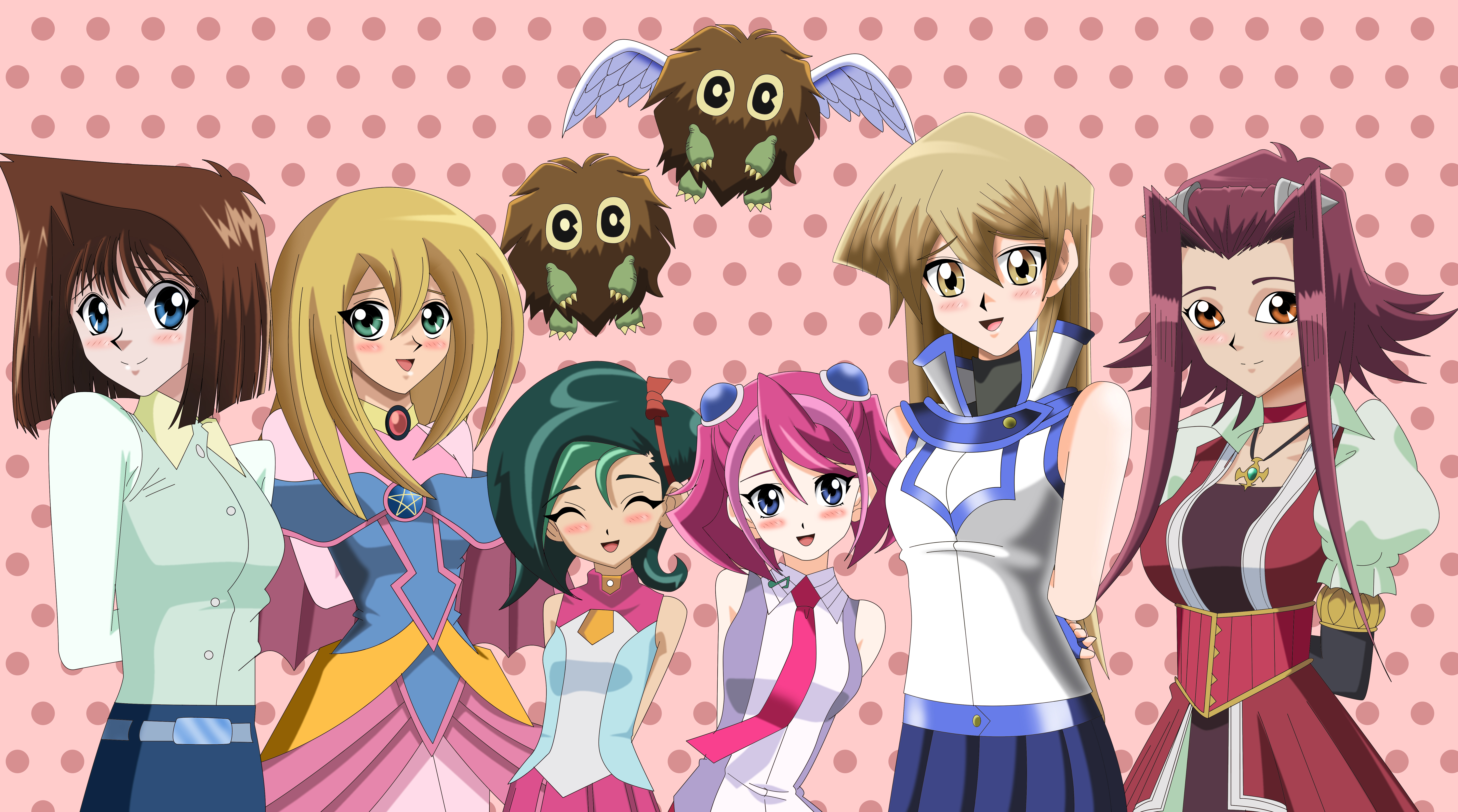 Safebooru - 6girls arms behind back dark magician girl duel monsters ...