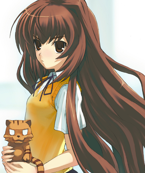 Safebooru - 1girl aisaka taiga bad id brown eyes brown hair cat ...